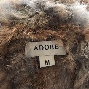 Adore | Jackets & Coats | Adore Rabbit Raccoon Fur Knit Sway Vest ...
